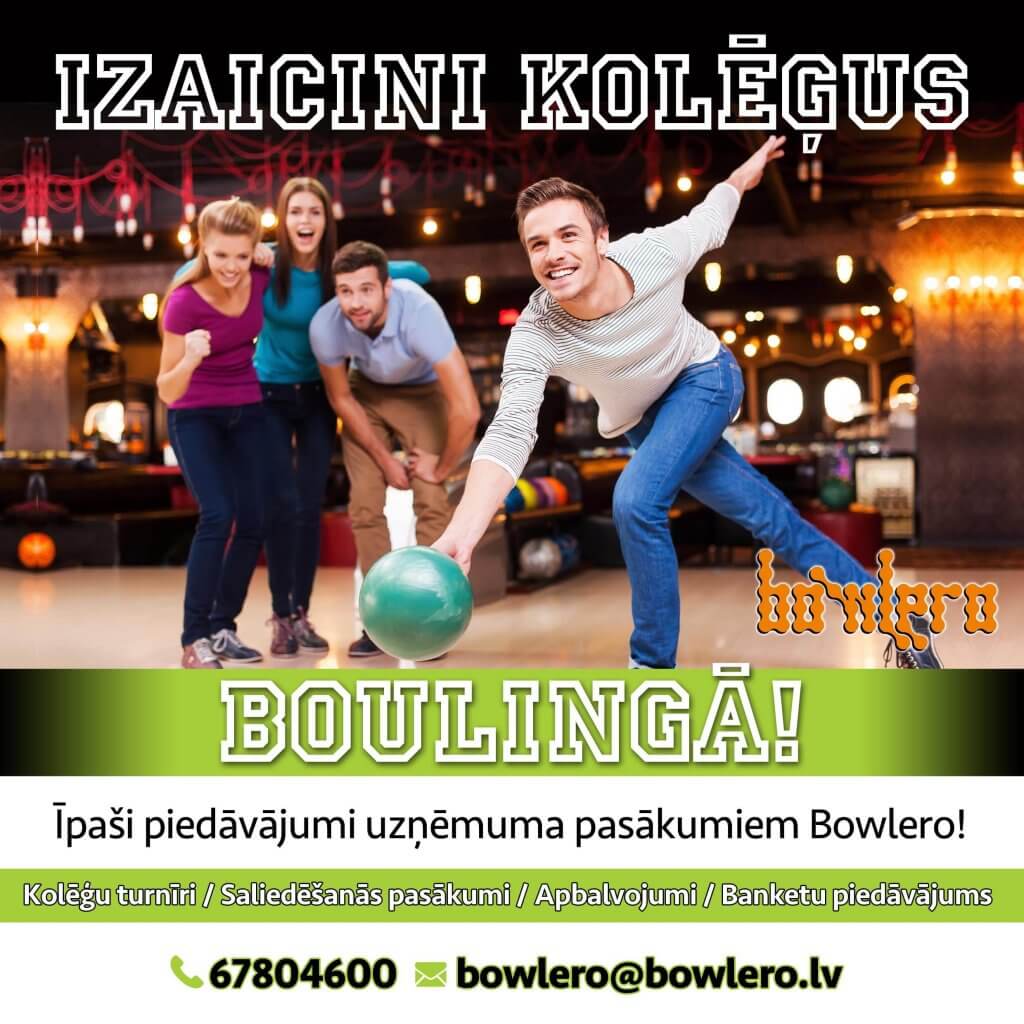 Boulinga centrs Bowlero | www.VissParBoulingu.lv